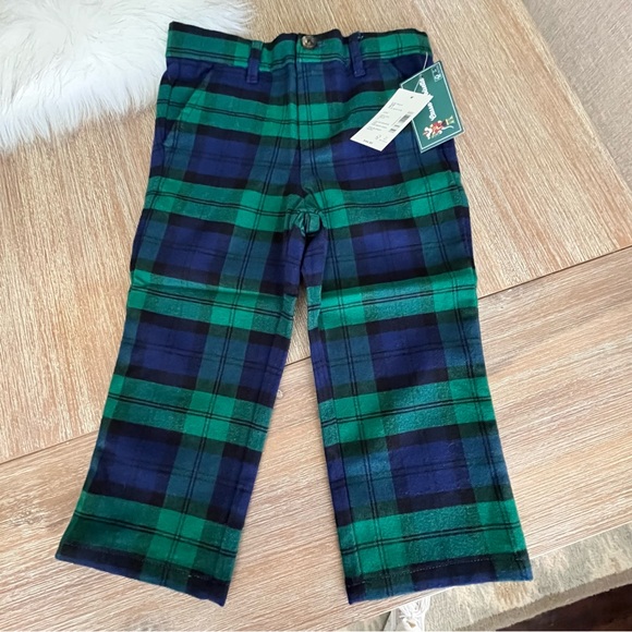 Gymboree | Bottoms | Nwt Gymboree Green And Blue Plaid Flannel Pants ...